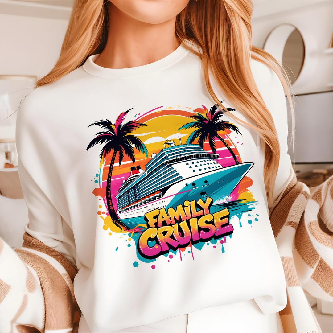 Family Cruise Graffiti PNG, Sublimation Design for Vacation Shirt ...