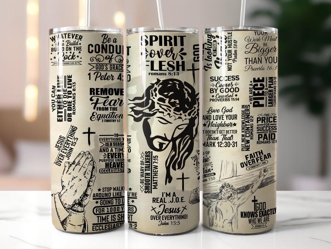 Christian Spirit Over Flesh 20oz Tumbler Wrap (digital Download) - Etsy