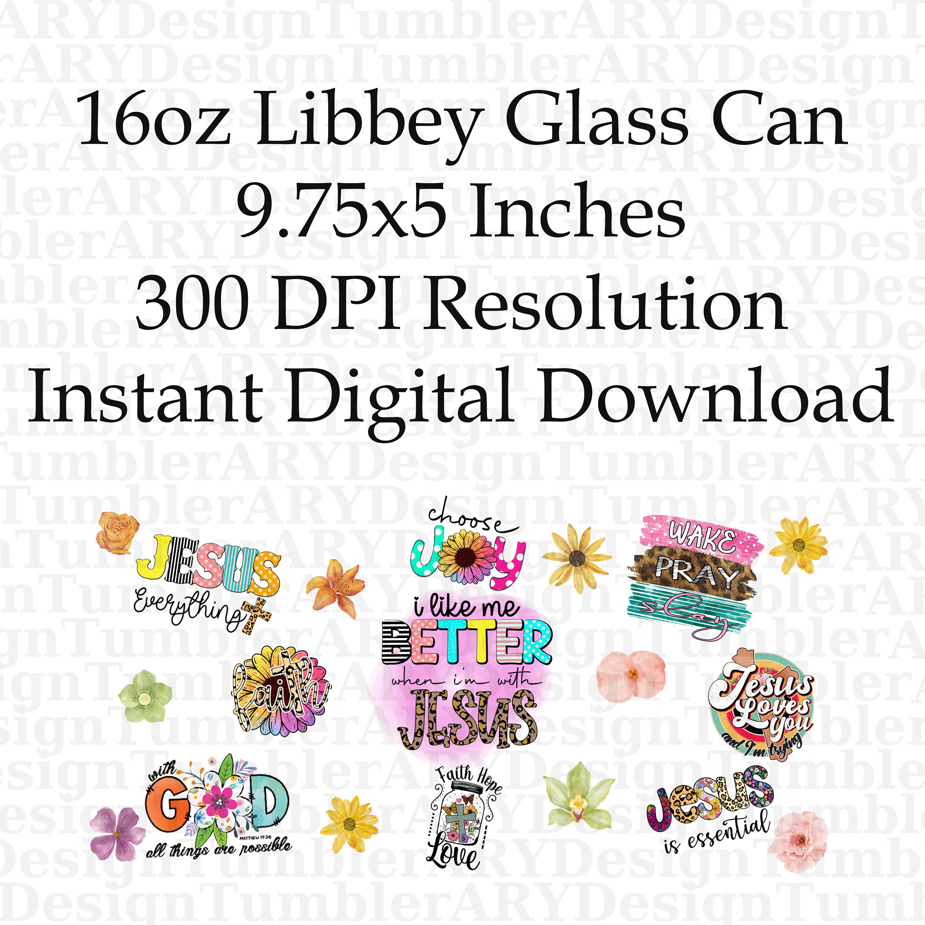 Christian Bible Verse Affirmations 16 Oz Libbey Glass Can Tumbler ...