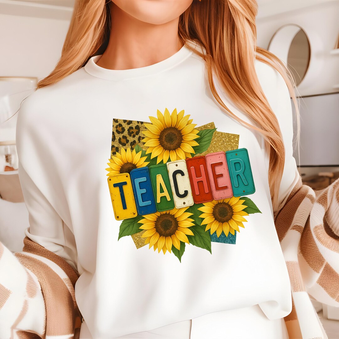 Vintage Teacher License Plate PNG, Rustic Leopard Print Teacher Life ...