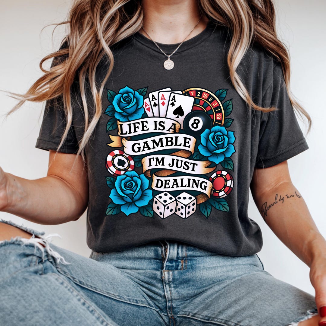 Western Gamble PNG, Life is A Gamble Retro Cowboy Turquoise Sublimation ...