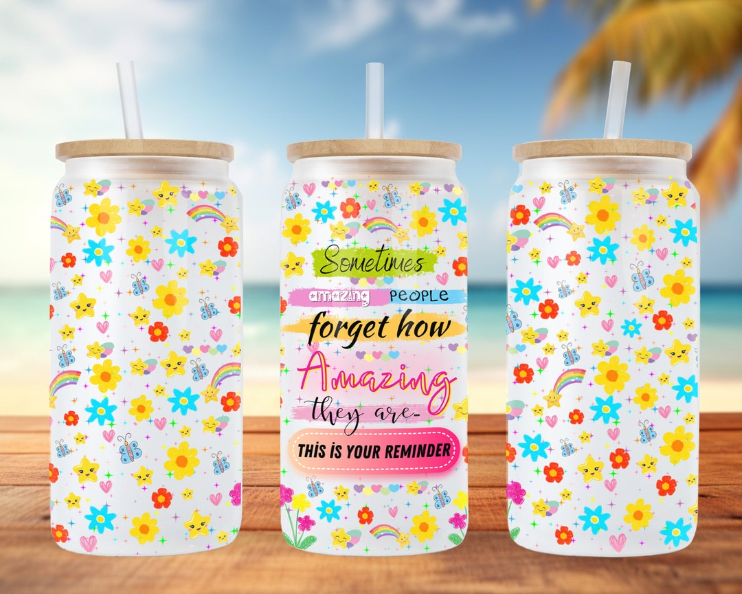 Sometimes Amazing People Motivation 16oz Libbey Glass Can, Daily ...