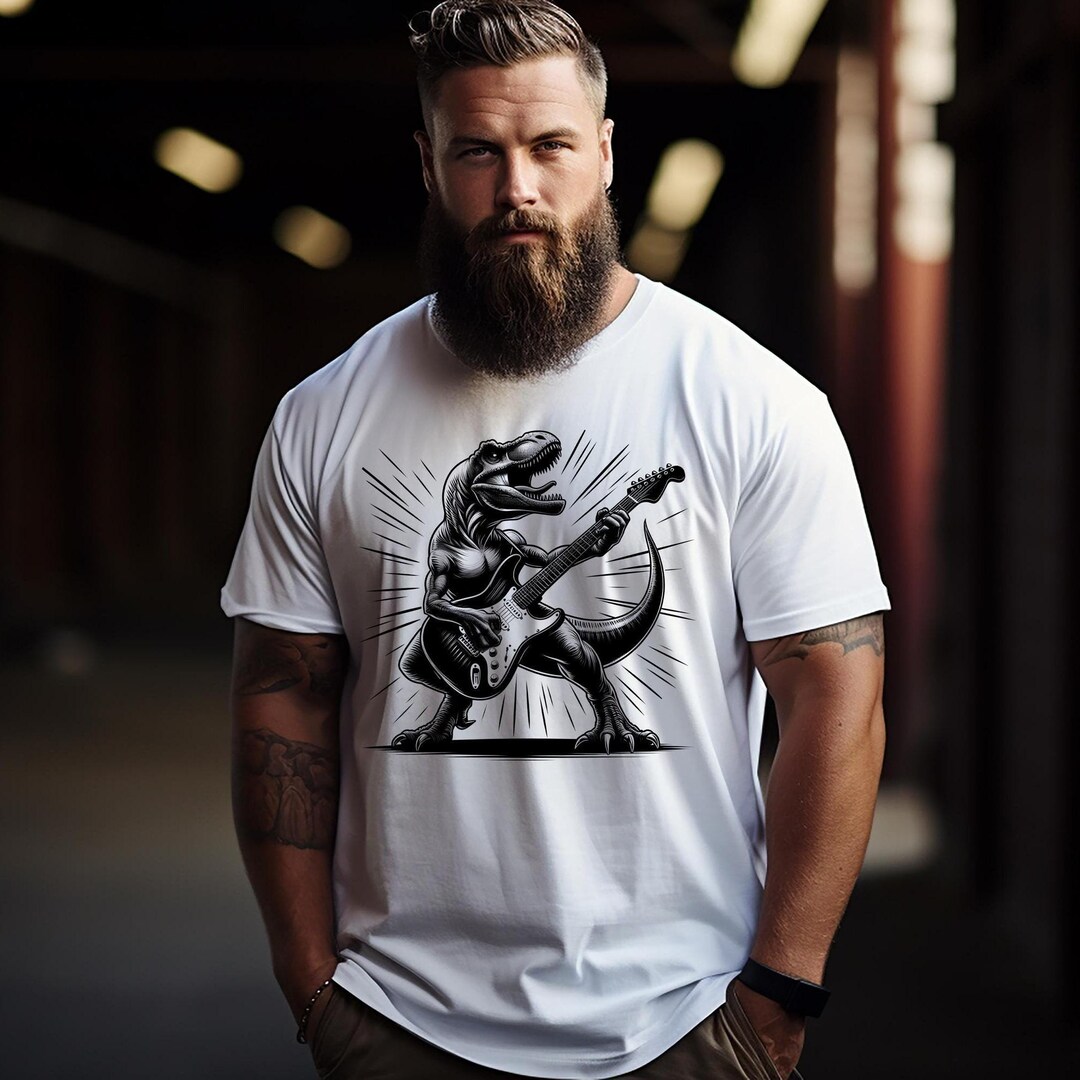 T Rex Guitar PNG & SVG Files, Tyrannosaurus Rex Clipart Silhouette ...