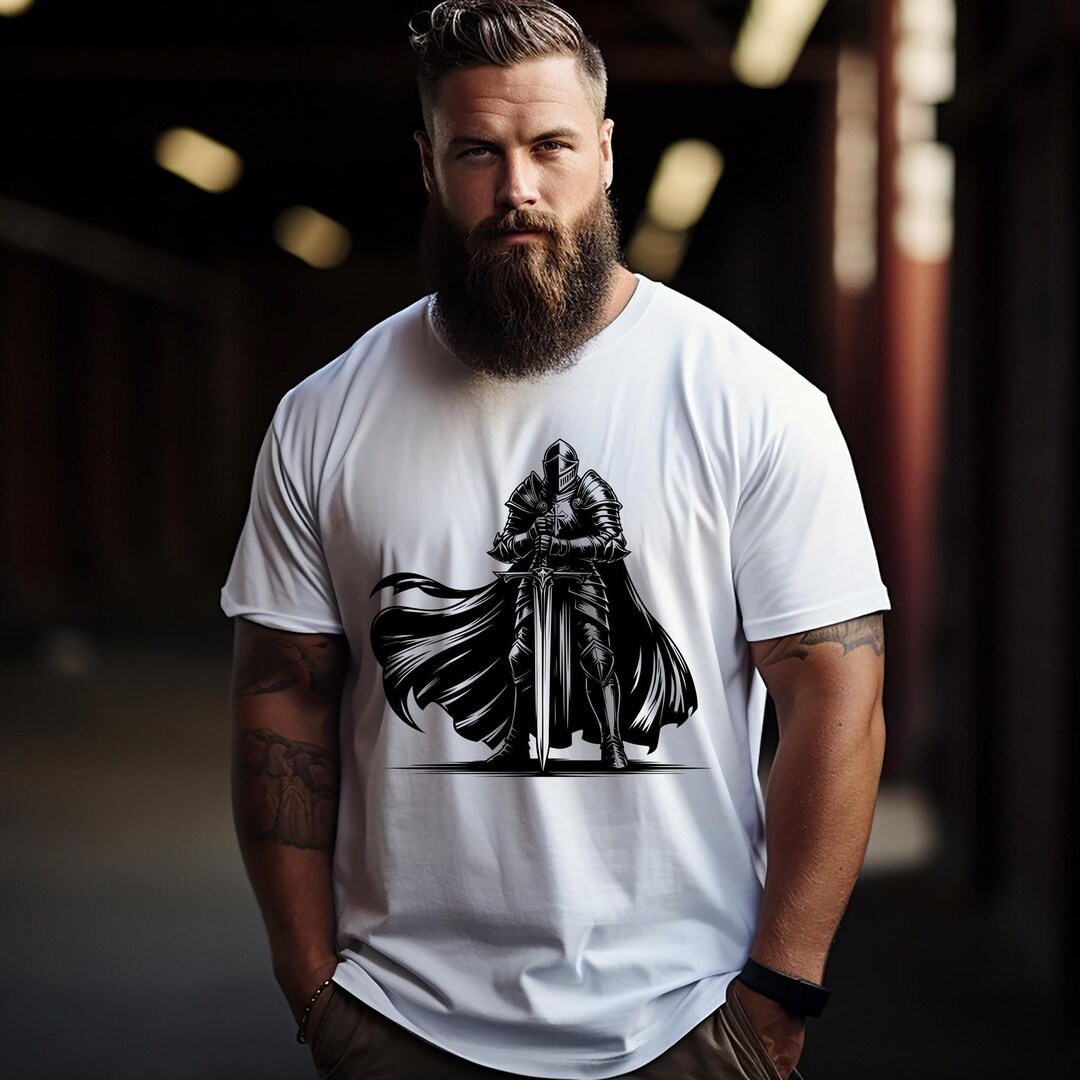 Medieval Templar Knight PNG & SVG Files, Knight With Sword Clipart ...