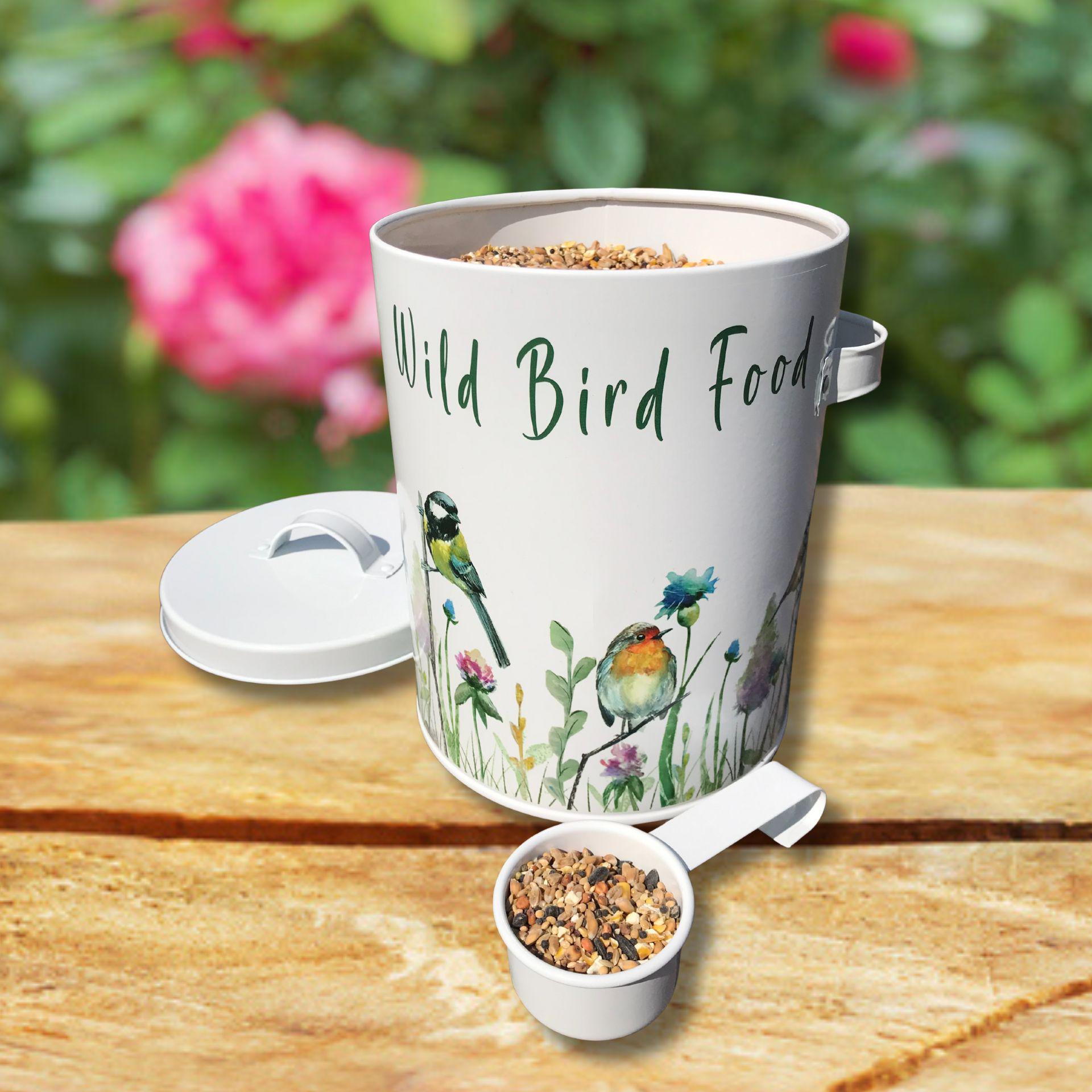 Wild Bird Food Tin With Scoop: Garden Bird Seed Storage - Etsy UK
