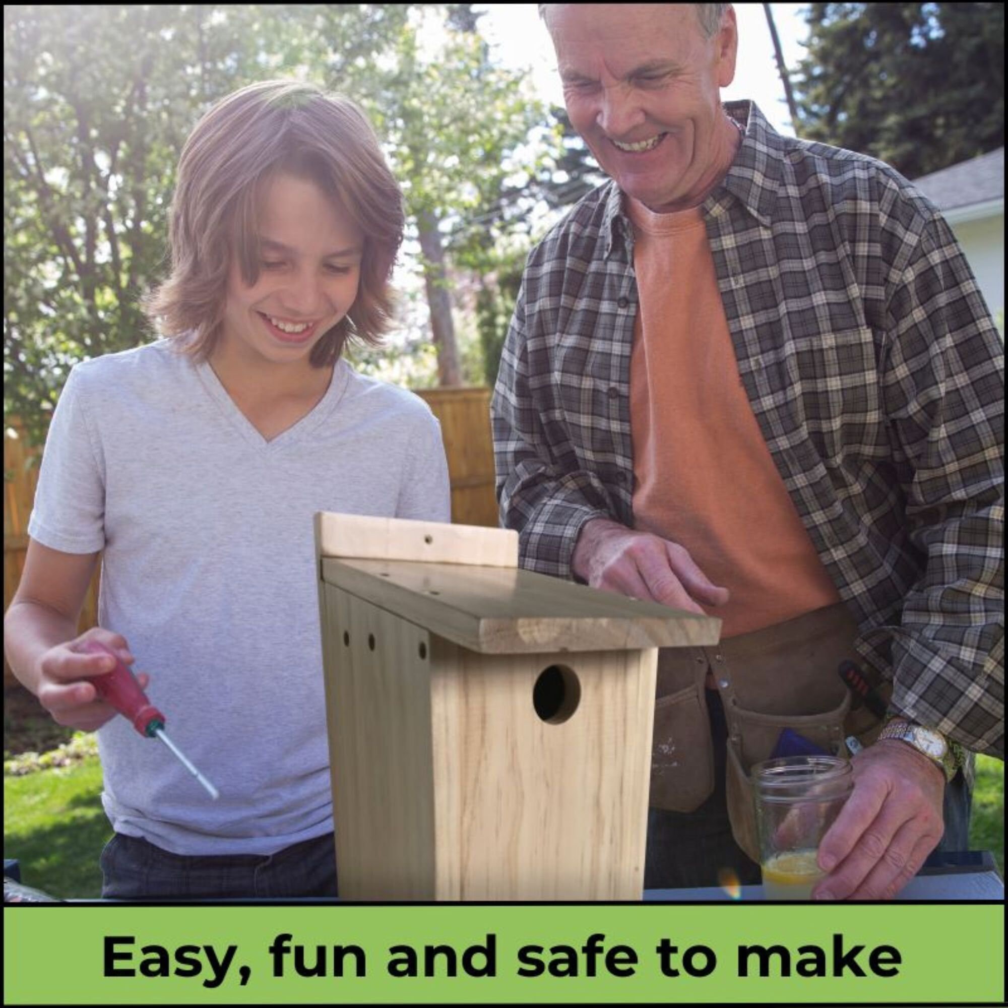 Build Your Own Bird Box Set DIY Kit Birds House Gift Wood for Children ...