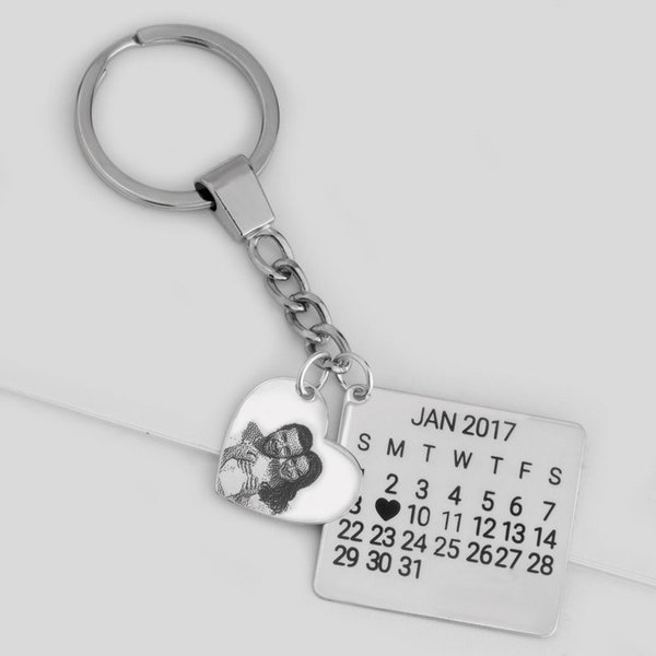 Calendar Keychain - Etsy
