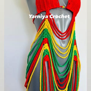 Grenada Beach Dress, Handmade Crochet Carnival Cover Up, Vacation ...
