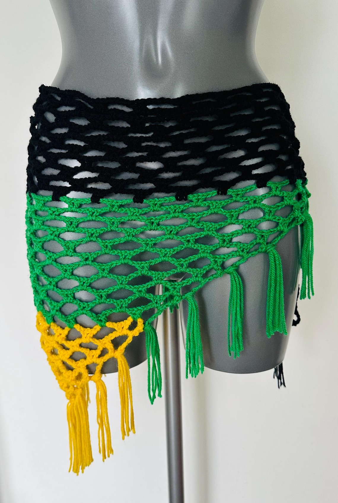 Jamaica Mesh Sarong, Crochet Beachwear, Tassel Bikini Cover, Bikini ...
