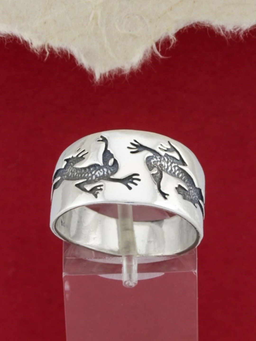 Lizard Silver Band Ring, Lizard Ring, 925 Sterling Silver Reptile Ring ...