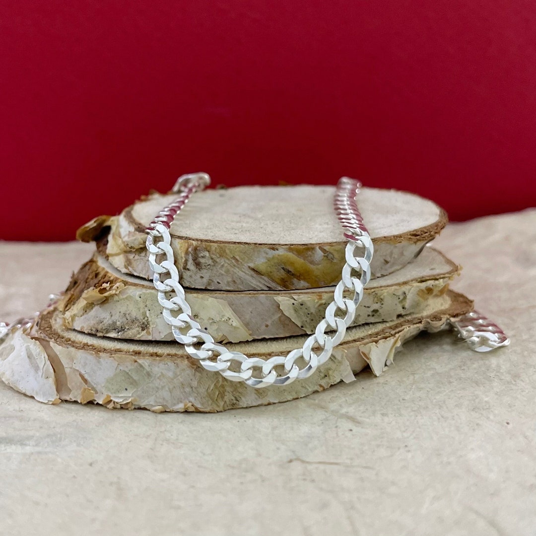 Panzer Silver Chain, Panzer Chain, Sterling 925 Silver Tank Chain ...