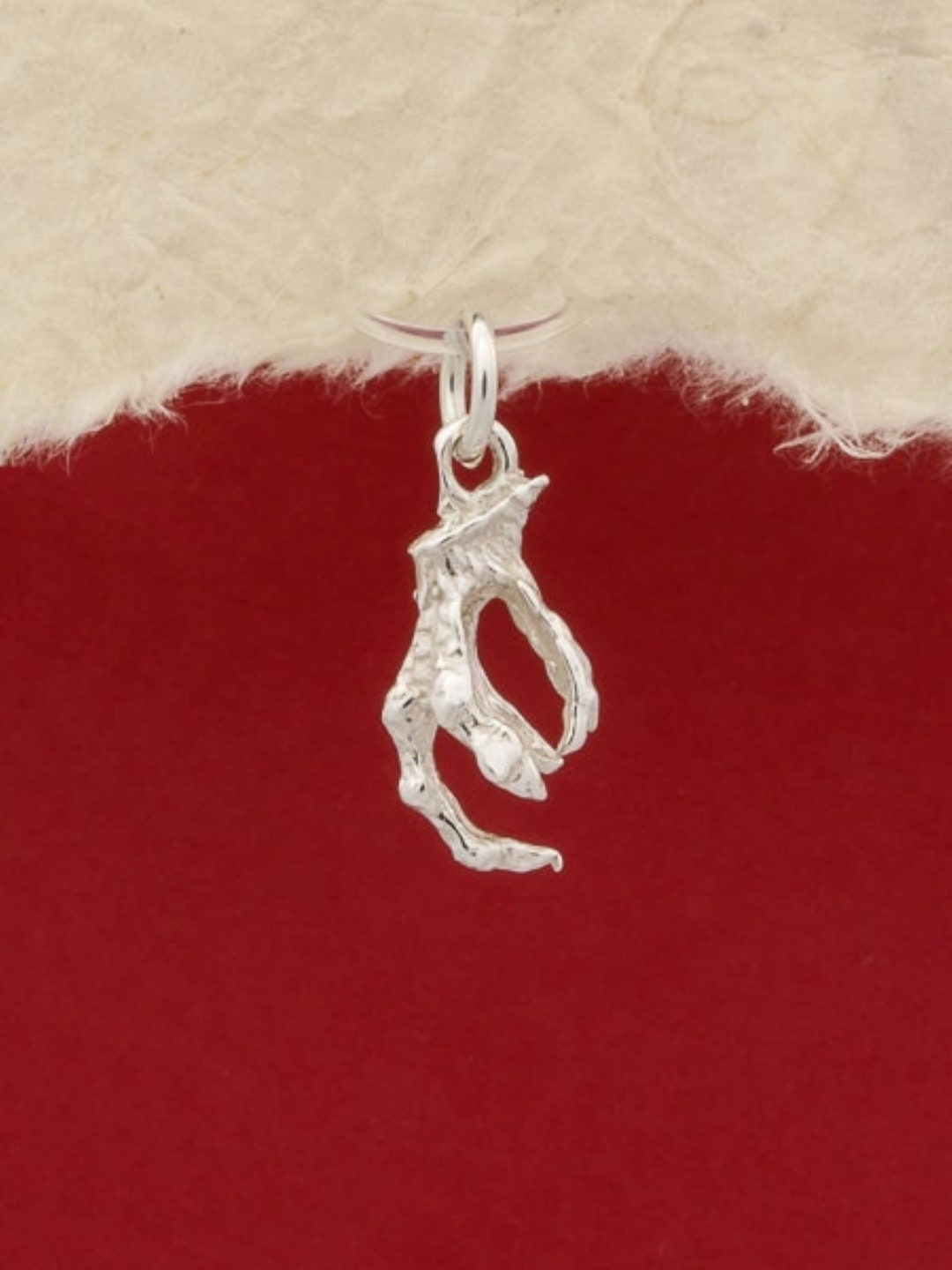Eagle Claw Silver Pendant, Bird Claw Necklace, Sterling 925 Silver ...