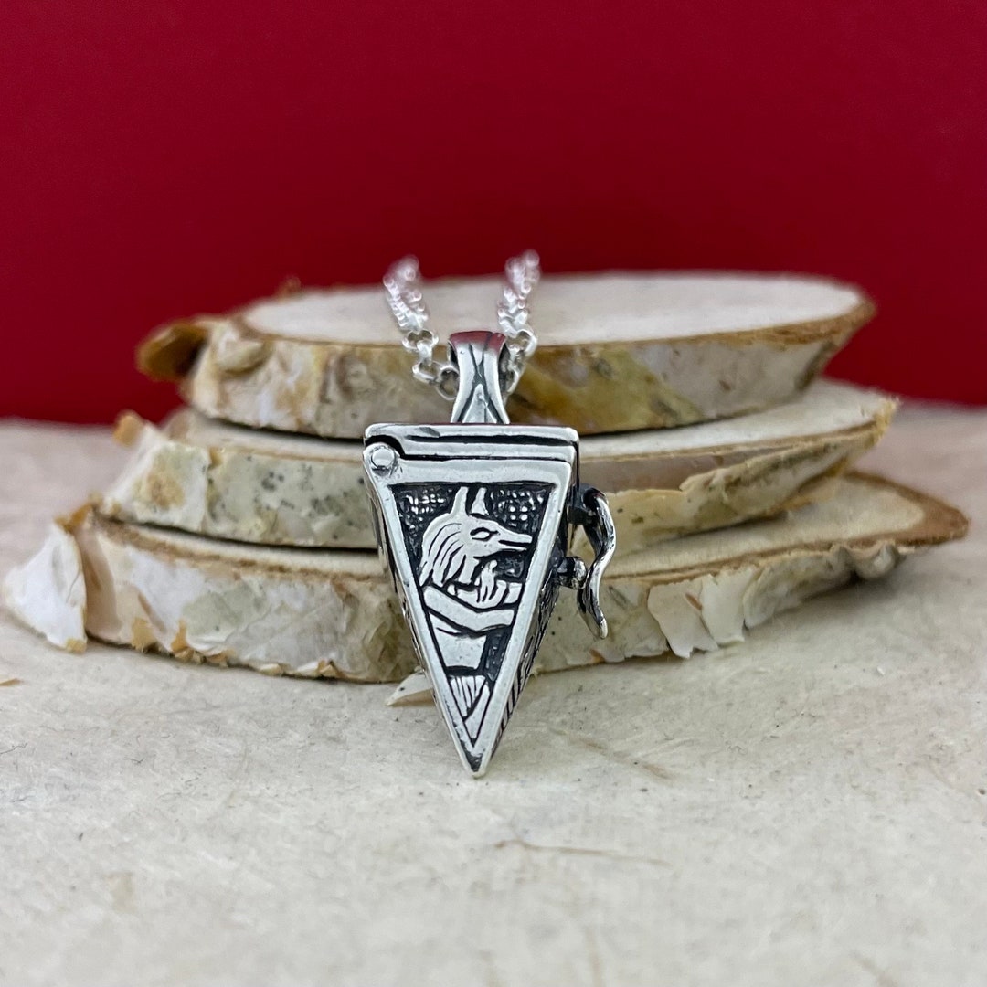Egyptian Pyramid Silver Locket, Sterling 925 Silver Egyptian Pendant ...