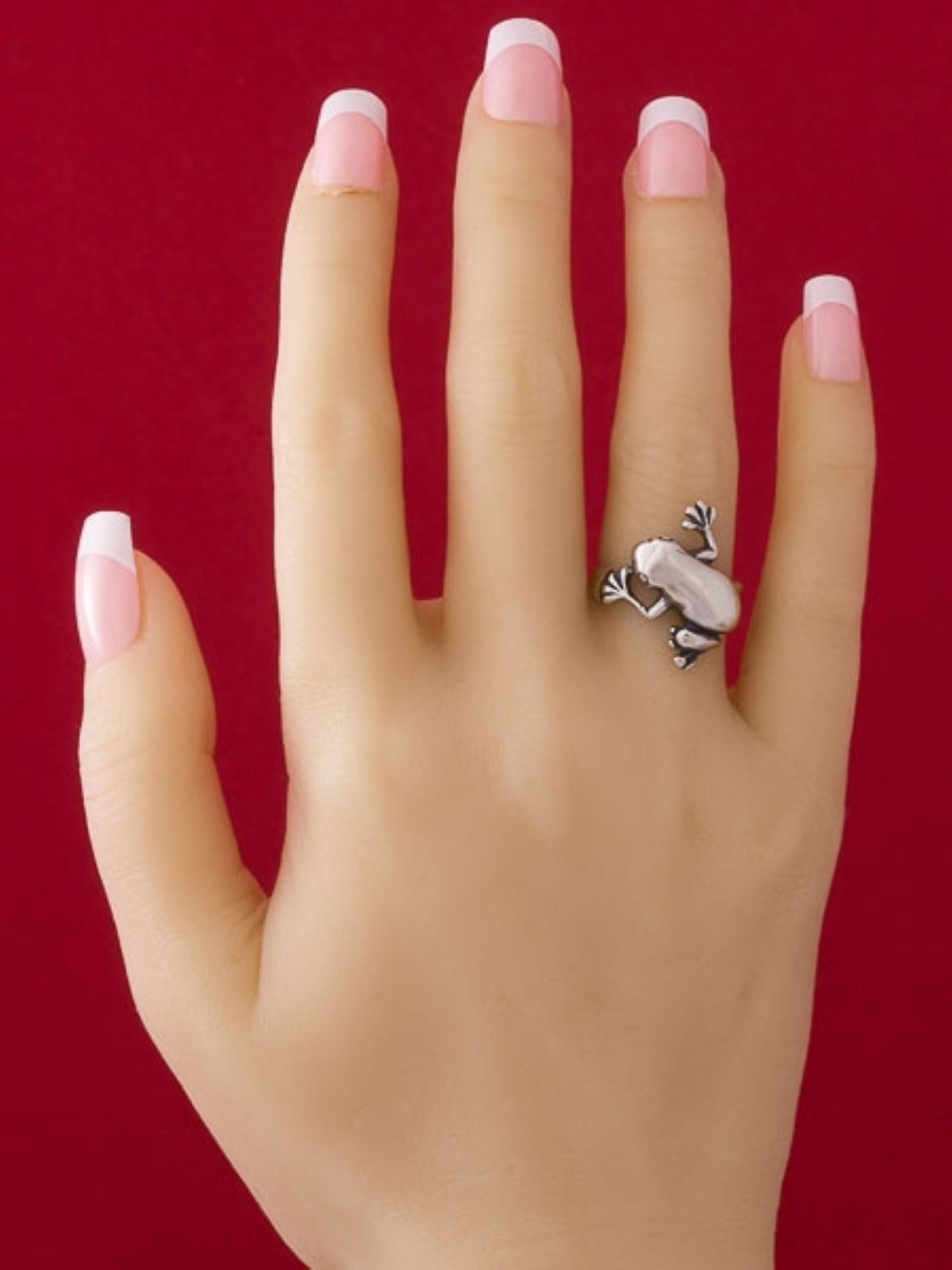 Frog Silver Ring, Coiling Frog Ring, Sterling Silver 925 Frog Ring, Amphibian Jewelry, Animal ...