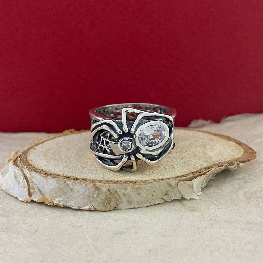 Spider Silver Ring, Spider Ring, Sterling 925 Silver Ring Band Spider ...