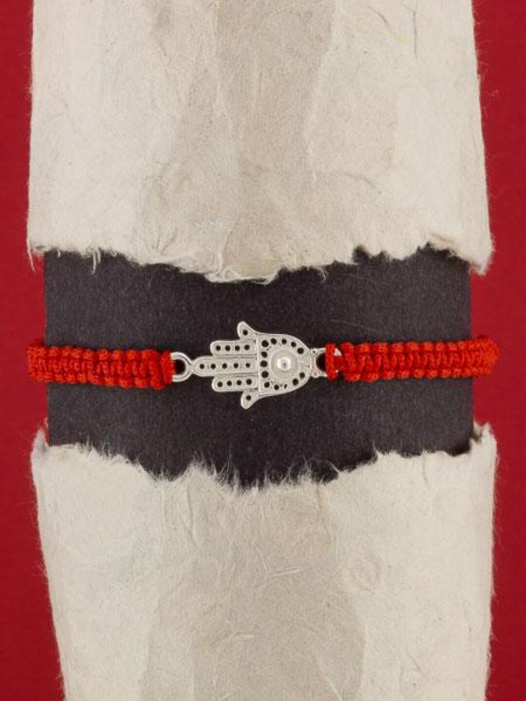 Silver 925 Hamsa Hand Rope Bracelet, Lucky Red String Bracelet, Rope ...