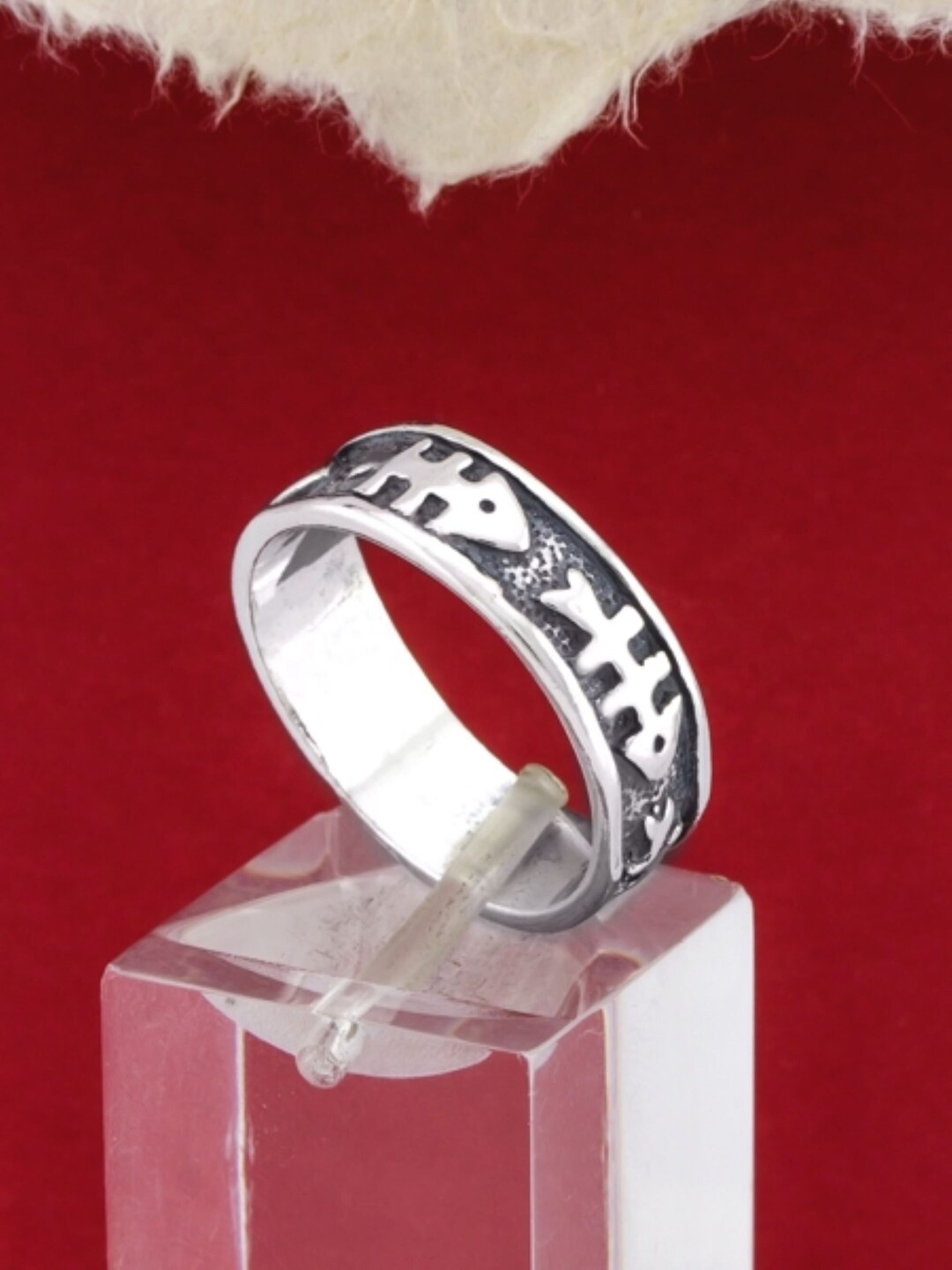 Fish Skeleton Silver Ring Band, Sterling 925 Silver Fish Skeleton Ring ...
