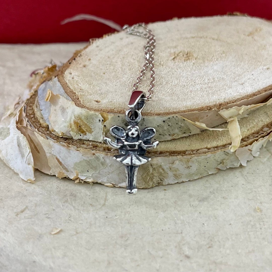 Flying Fairy Silver Pendant, Fairy Necklace, Sterling 925 Silver Fairy ...