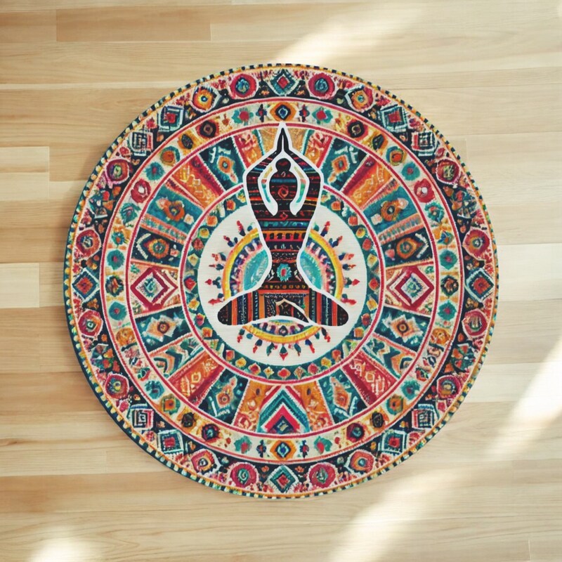 Round Yoga Mat - Etsy