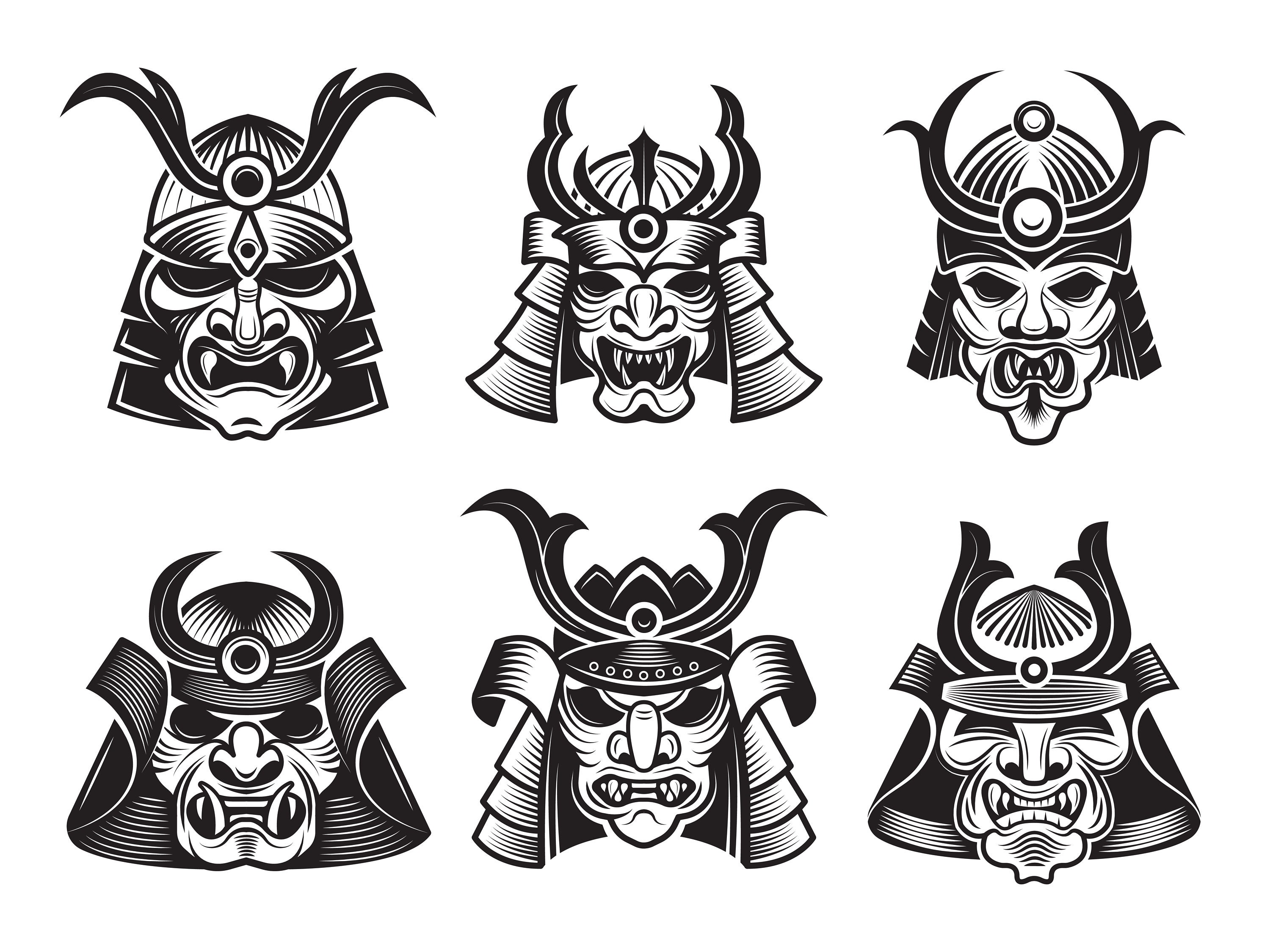 29 Samurai & Face Files Vector 3D Download Files DXF, SVG, Ai, Eps Jpeg ...