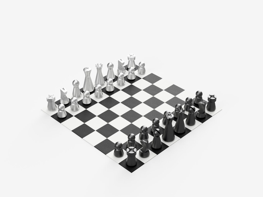 Chess Set Model 12 Vector 3D Files, Download Digital STL Ready for 3d ...