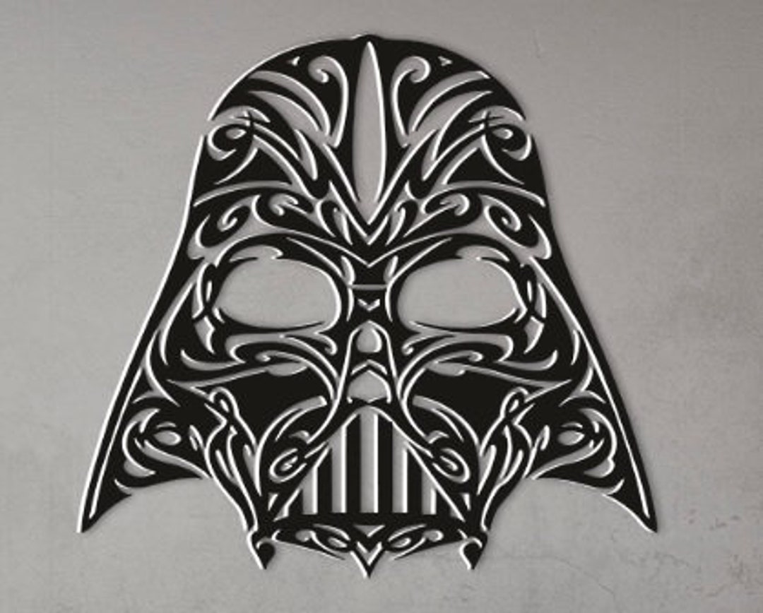 Star Wars Darth Vader Vector 3D Silhouette Decoration Wall Lightburn ...