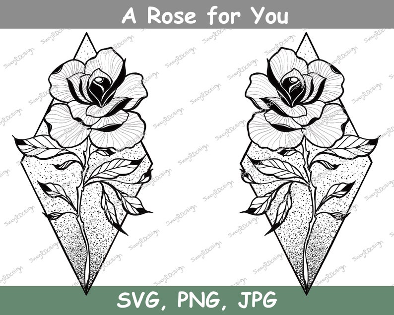 A Rose for You, Rose Art, Rose Svg, Digital Downloads, for ...