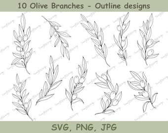 Olive Svg. Svg. Olive Branch Svg. Vector Elements. Silhouette. - Etsy