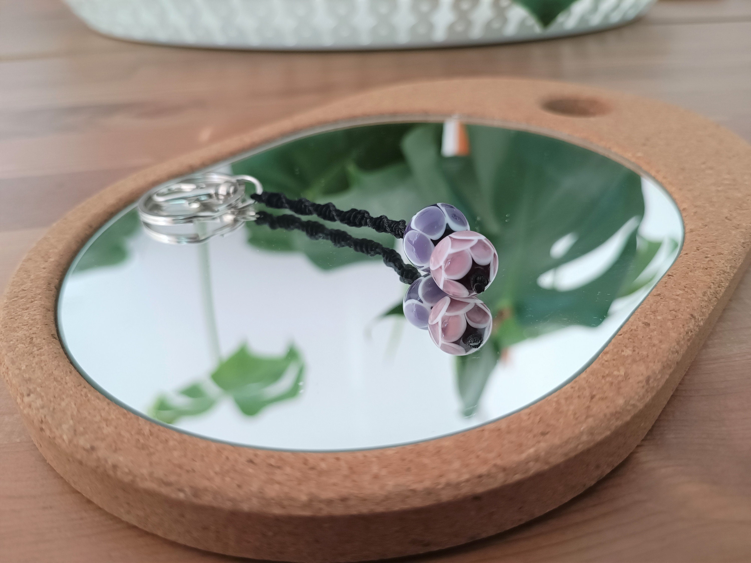 Murano Glass Keychain, Murano Glass Purse Decoration, Glass Flowery ...