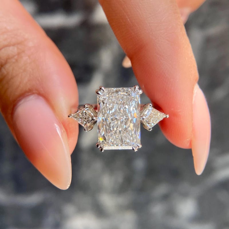 5 Diamond Ring - Etsy