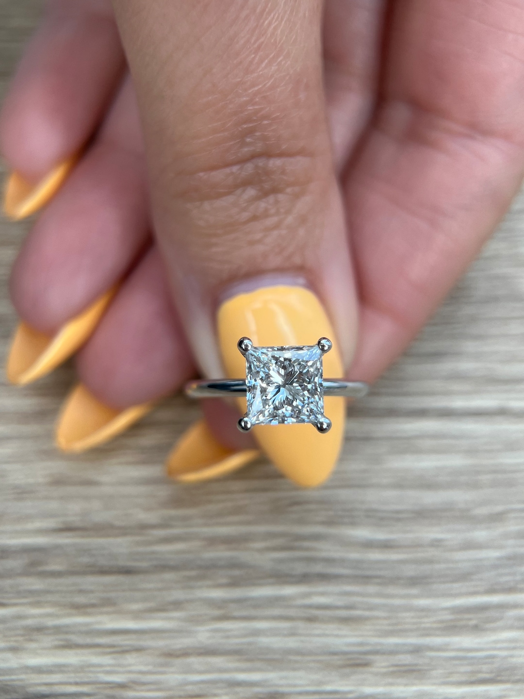 Princess Cut 2 Carat IGI Certified F Color VVS2 Clarity Lab Grown ...