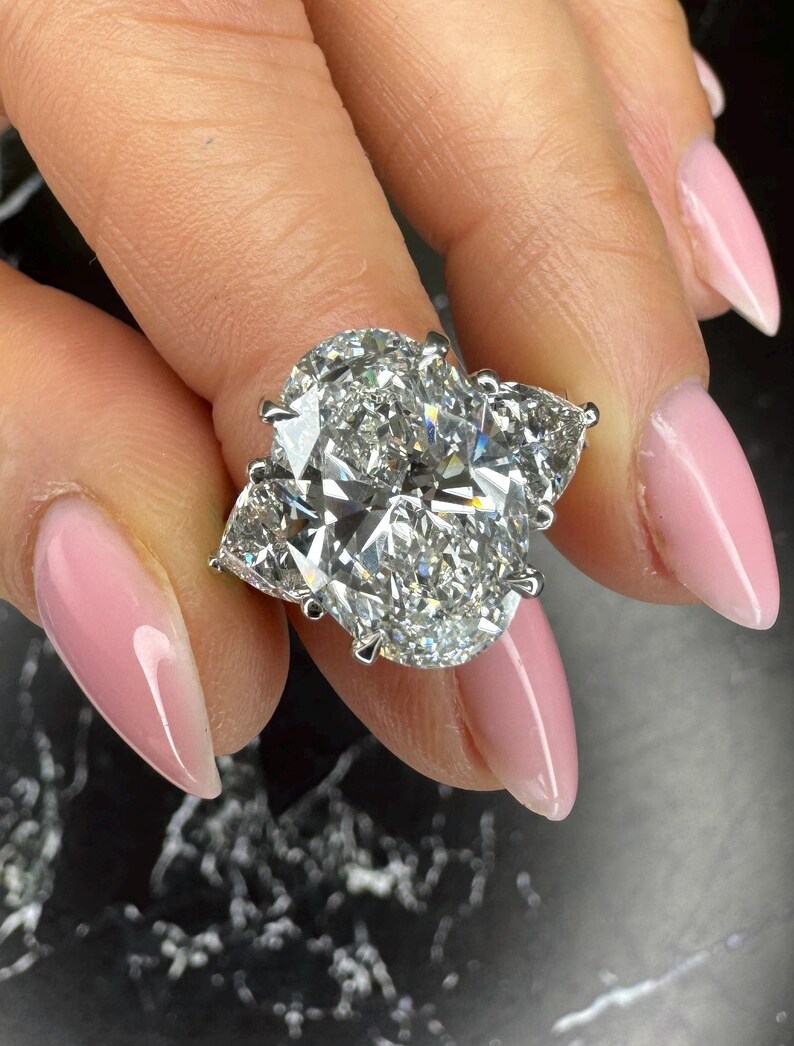 HUGE 11.5 Oval Cut E Color VS1 Clarity IGI Certified Lab Grown Diamond ...