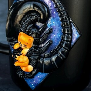 Mug Baby Xenomorph With Jonsey,chibi Alien,facehugger Horror - Etsy