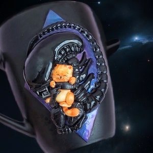 Mug Baby Xenomorph With Jonsey,chibi Alien,facehugger Horror - Etsy