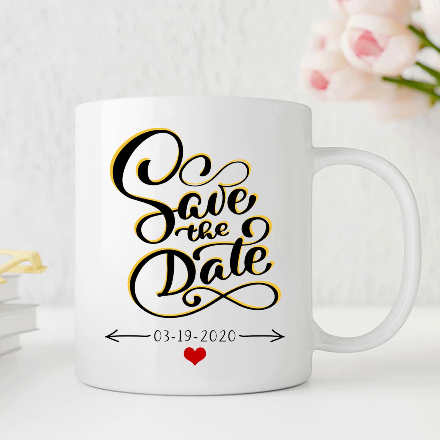 Delightartncraft Save the Date Coffee Mugpersonalized Engagement Coffee ...