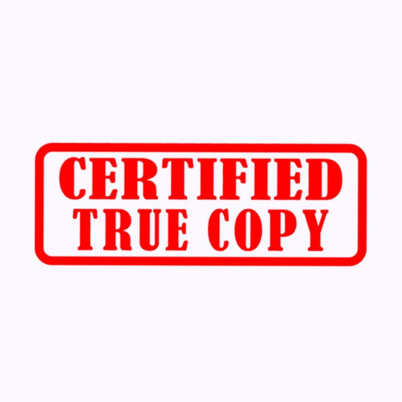 Delightartncraft Custom Office Stamp, Certified True Copy Office Stamp ...