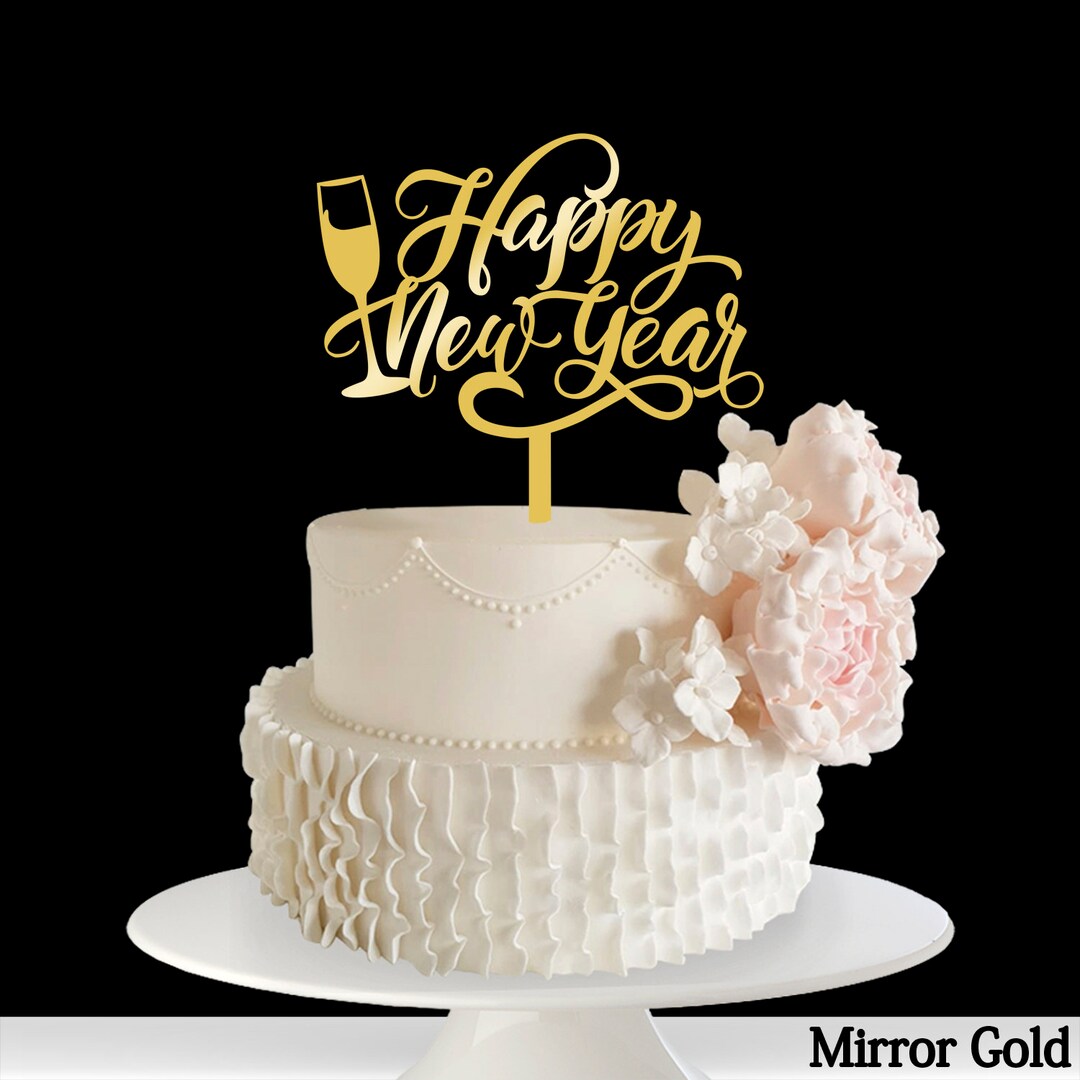 Delightartncraft Customized Happy New Year Cake Topper - Etsy