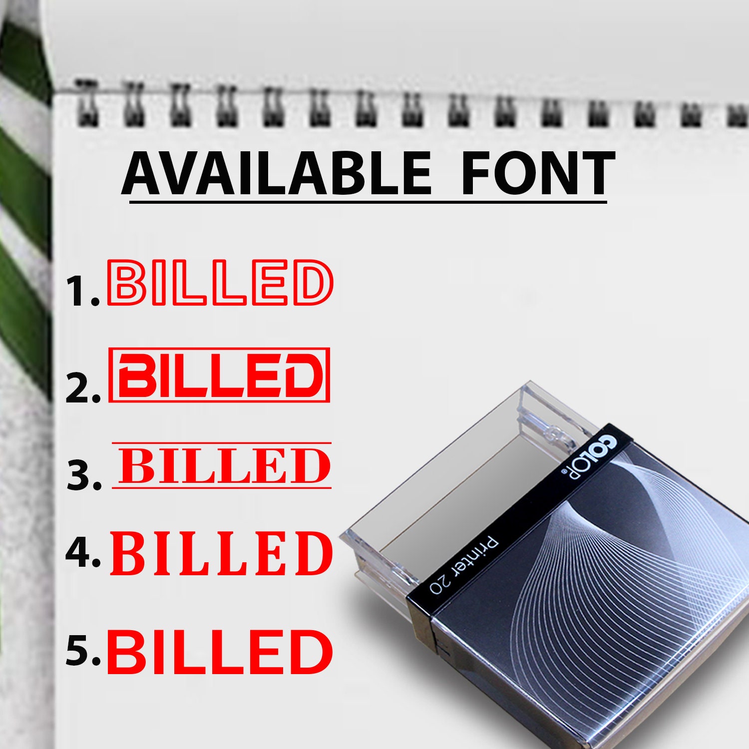 Delightartncraft Custom Office Stamp, Billed Office Stamp ,self Inking ...