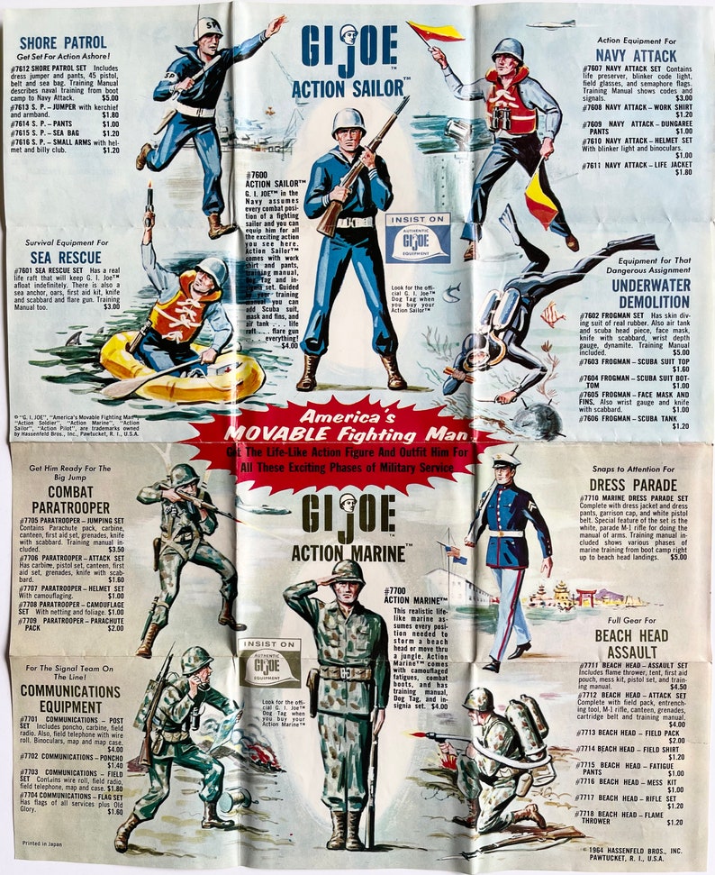 Original Vintage 1960's G.I. JOE Catalogs Lot of 3 ~ Two Catalogs and ...