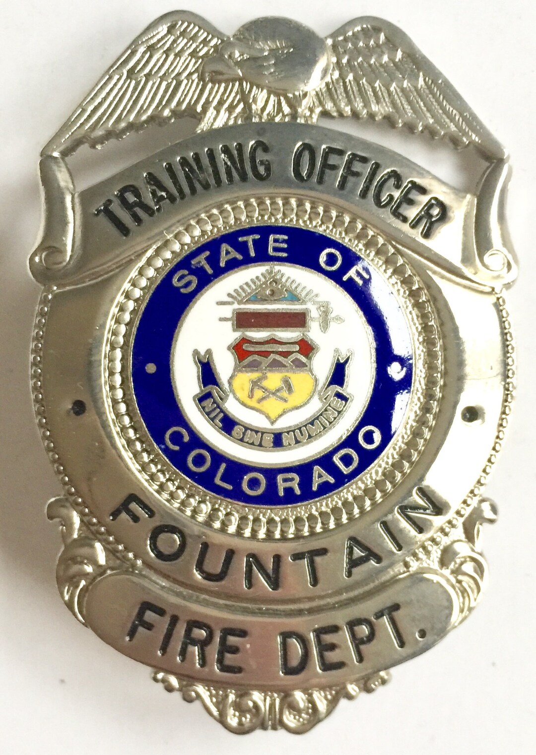 Original Vintage Obsolete Fountain Colorado Fire Dept. Training Officer ...