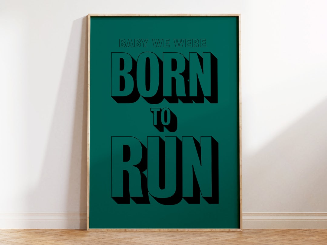 Born to Run Poster Bruce Springsteen Bruce Springsteen Art - Etsy