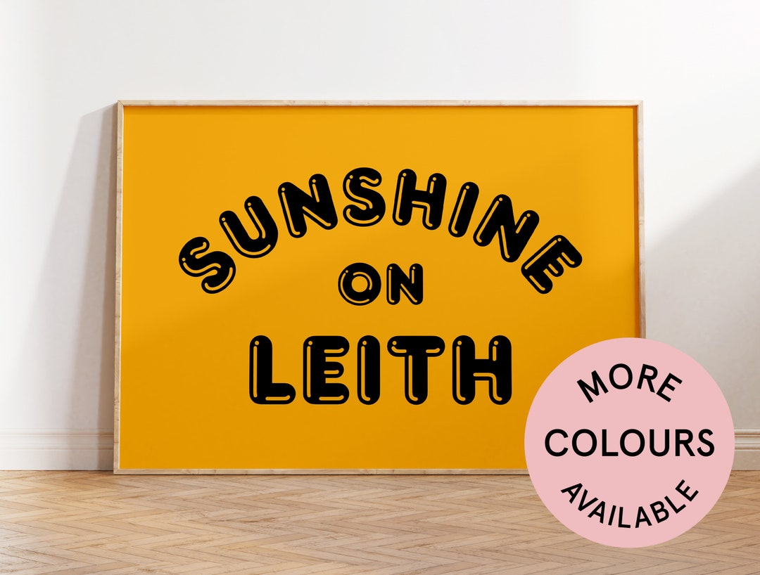 The Proclaimers Lyrics Print | Sunshine on Leith | Music | A4 A3 A2 A1 ...