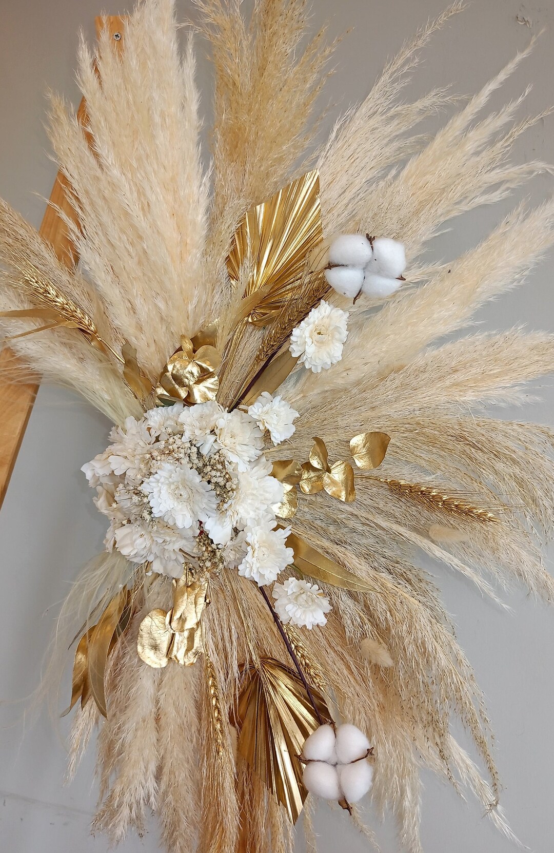 36'' Pampa Arrangement XL Pampa Wall Decoration Pampas Grass Mirror ...