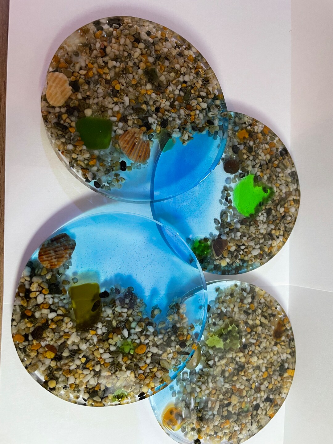Beach Themed Coaster Set X 4 (marazion) - Etsy