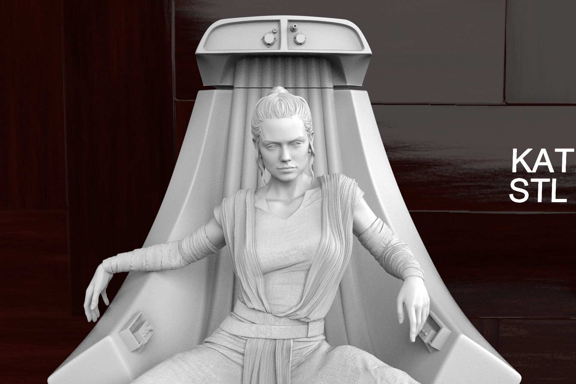 Rey Skywalker SFW&NSFW Star Wars 3D Print STL File - Etsy UK
