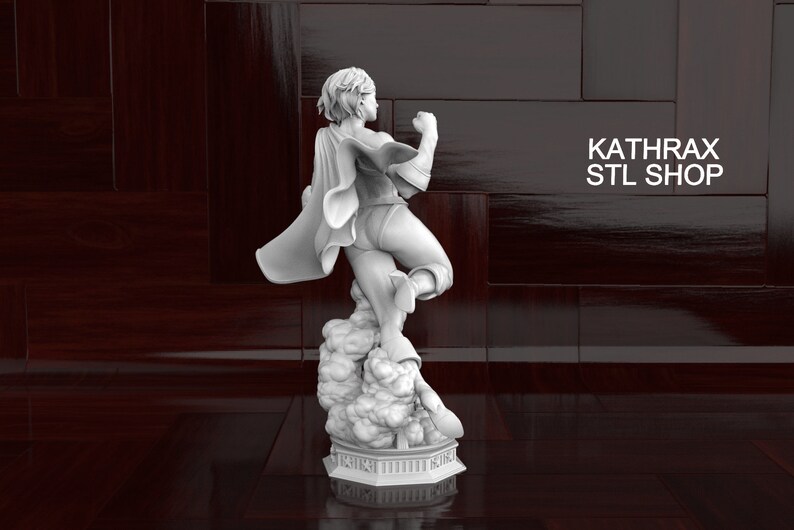 Power Girl 3d Print Stl File Etsy