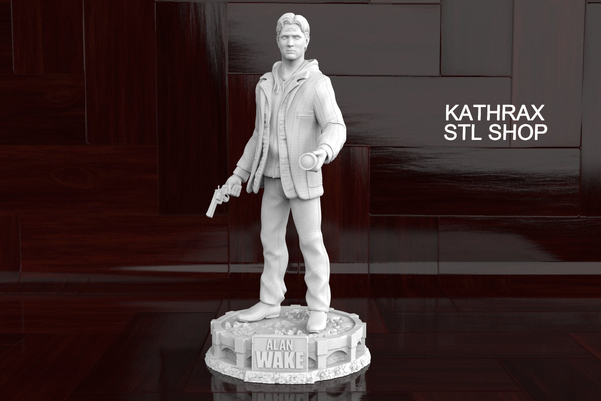 Alan Wake 3D Print STL File - Etsy