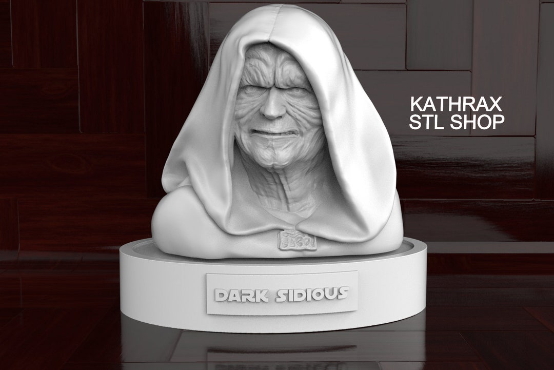 Darth Sidious Emperor Bust 3D Print STL File - Etsy