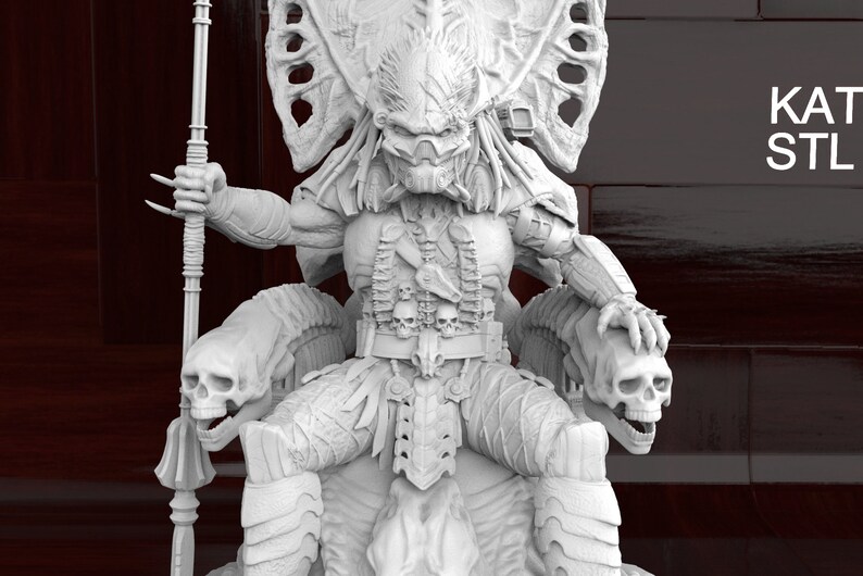 Predator on Throne 3D Print STL File - Etsy