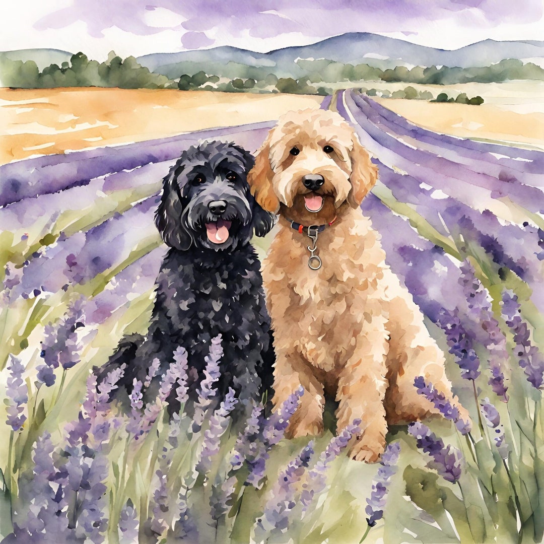 Labradoodle Watercolor Pack of 10 Greeting Cards With Standard ...